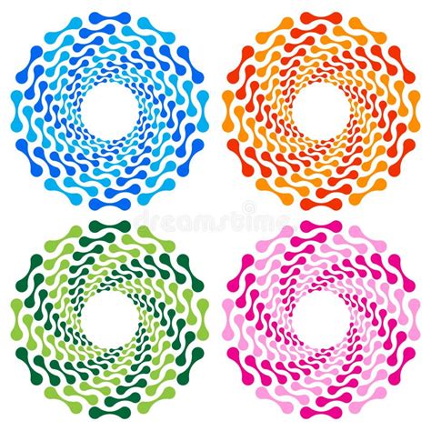 Vector Metaball Connect Dot Set Molecule Chain Circle Shapes Abstract Geometric Dots Stock