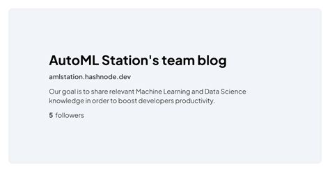 Automl Stations Team Blog