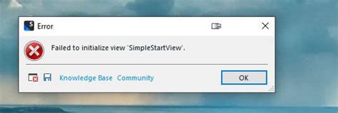 Failed To Initialize View Simplestartview After Installing