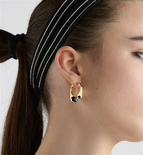 Boucles Doreilles Medium Dior Tribales New Look Métal Finitions Dorée
