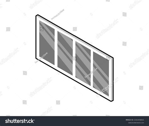 Window Isometric Design Icon Vector Web Stock Vector Royalty Free