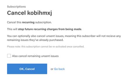 Cancelling Subscriptions Subsail Help Docs