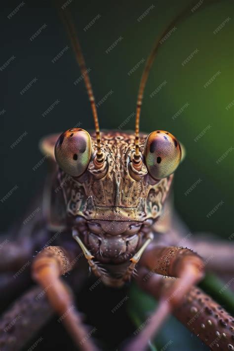 Premium Photo Closeup Photo Of Grasshopper Facing Camera