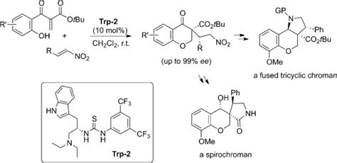 Enantioselective Synthesis Of Chromanones Via A Tryptophan‐ Derived