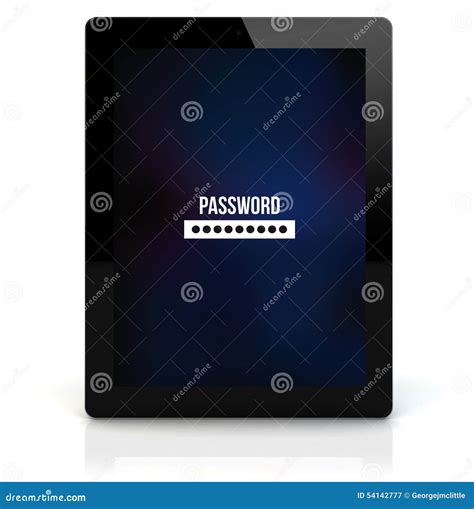 Tablet Pc Password Isolated Stock Illustration Illustration Of