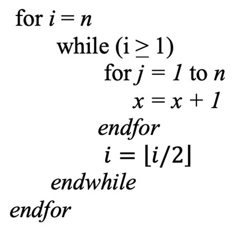 Solved Determine The Theta Notation For The Number Of Times Chegg