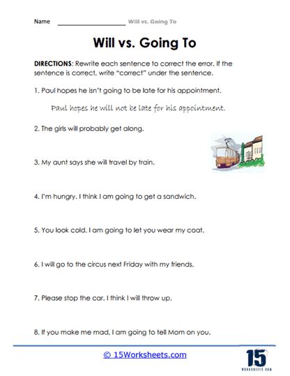 Will Vs Going To Worksheets 15