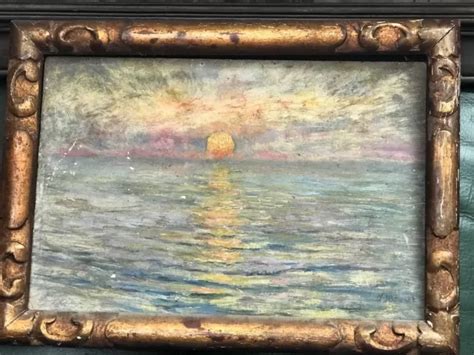 Tableau Coucher Soleil Sign Du Peintre Franco Belge Peinture
