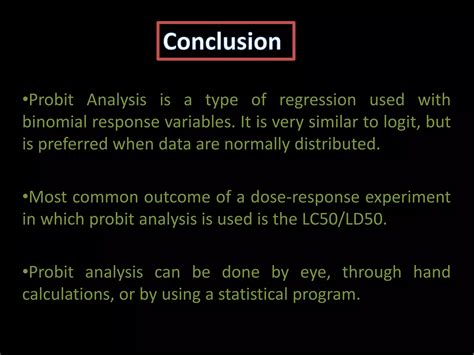 Probit Analysis Ppt