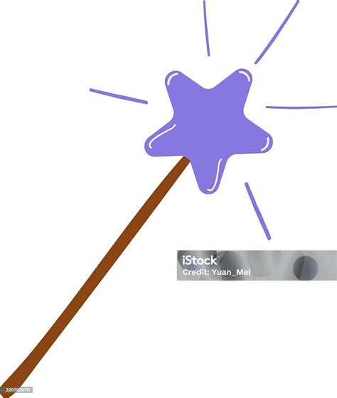 빛나는 별과 반짝이는 효과가 있는 마법의 지팡이로 판타지 동화 스토리텔링 테마에 적합합니다 일러스트레이션 퍼포먼스 및 축하 디자인에 이상적입니다 공연에 대한 스톡 벡터 아트