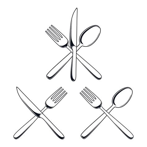 Premium Vector Spoon Fork Knife Vector Design