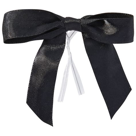 100 Pack Twist Tie Bows For Crafts Pre Tied Satin Ribbon For T Wrap