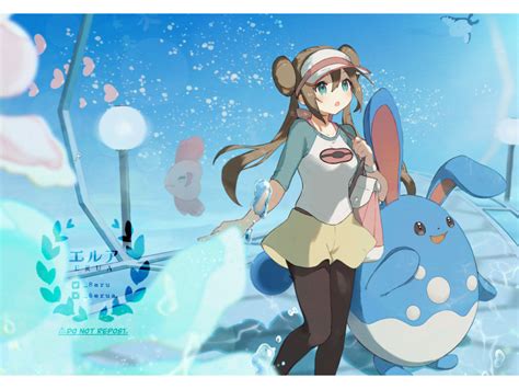 Safebooru 1girl O Alomomola Aquarium Tunnel Azumarill Brown Hair