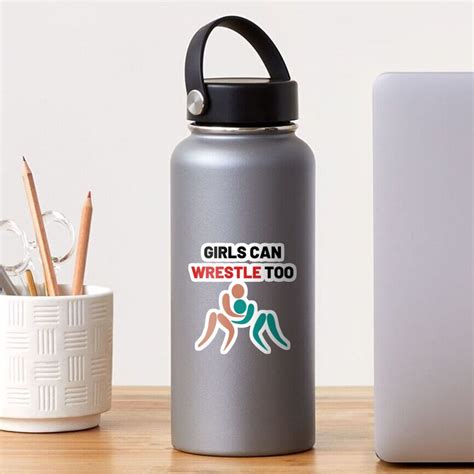 Girls Can Wrestle Too Sticker For Sale By Z Black Redbubble