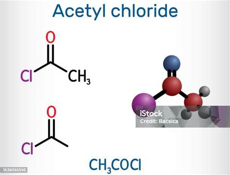 Acetyl Chloride Molecule It Is Acyl Chloride Acyl Halide Structural