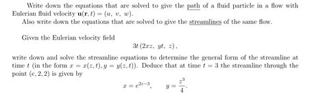 solved write down the equations that are solved to give the