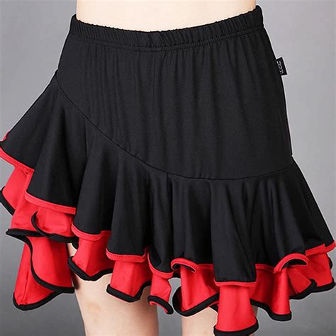 Ladies Latin Dance Skirt Girls Ballroom Salsa Samba Rumba Cha Cha