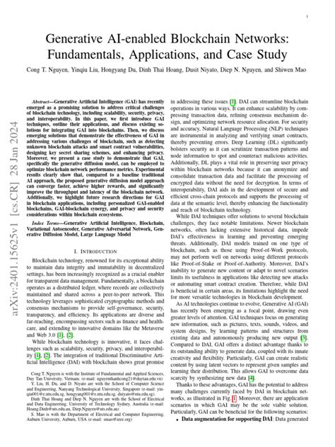 Generative Ai Enabled Blockchain Networks 1707497690 Pdf Computer