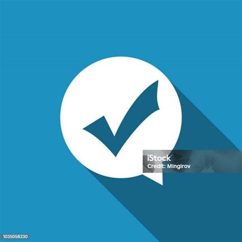 選中 用長陰影隔離的圓圈 圖示中的標記選擇按鈕符號核取記號符號平面設計向量插圖向量圖形及更多互聯網圖片 互聯網 健保和醫療 剔號