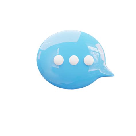 D Chat Bubble Icon Illustration Stylized Dialogue Symbol On Transparent Background PNG