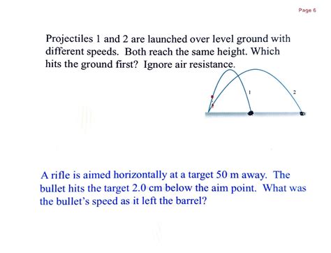 Solved Projectiles 1 And 2 Are Launched Over Level Ground