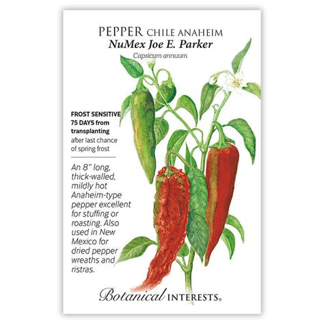 Numex Joe E Parker Chile Anaheim Pepper Seeds Epic Gardening