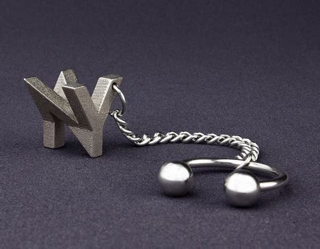 D Printed Monograms Combine Two Initials In One Pendant
