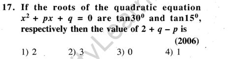 JEE Main Previous Year Mathematic Quadratic Equations And Expressions