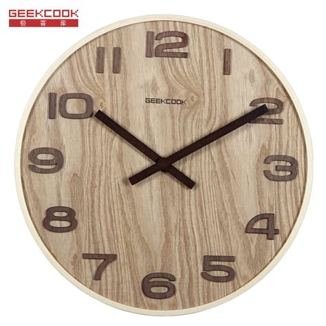 Geekcook 14 12 Wooden Wall Clock Nest Of Design