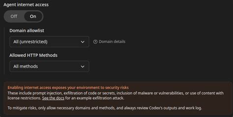Randomly Blocked Internet Access In Codex Despite Unrestricted Access