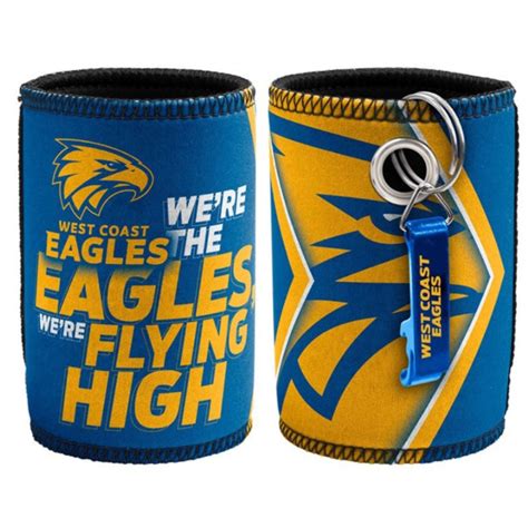 West Coast Eagles Afl Bottle Opener Keyring And Can Cooler Stubby Hold