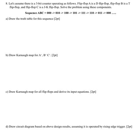 Solved Lets Assume There Is A 3 Bit Counter Operating As