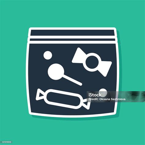 녹색 배경에 고립 된 과자 아이콘블루 캔디 포장 사탕 가방 벡터 가득 찬에 대한 스톡 벡터 아트 및 기타 이미지 가득 찬 가방 계절 Istock