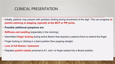 Trigger Finger Stenosing Tenosynovitis Ppt