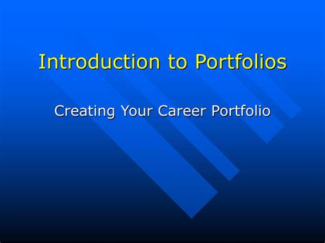 PPT Introduction To Portfolios PowerPoint Presentation Free Download ID 3093157