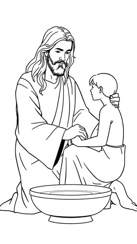 12 Jesus Washing Feet Coloring Pages Printable And Free To Download