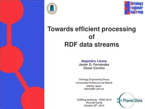 ppt towards efficient processing of rdf data streams powerpoint