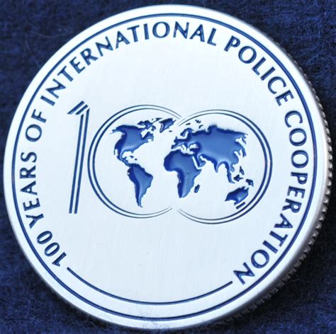 Interpol 100 Years Of International Police Cooperation Silver