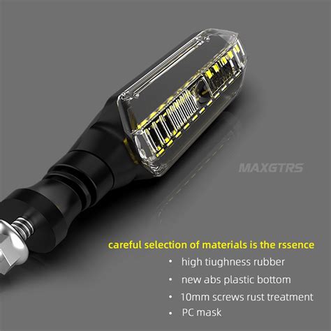 Maxgtrs 2x 摩托車轉向信號燈 12 Led 水流指示燈箭頭方向燈 M10 適用於川崎本田雅馬哈鈴木 蝦皮購物