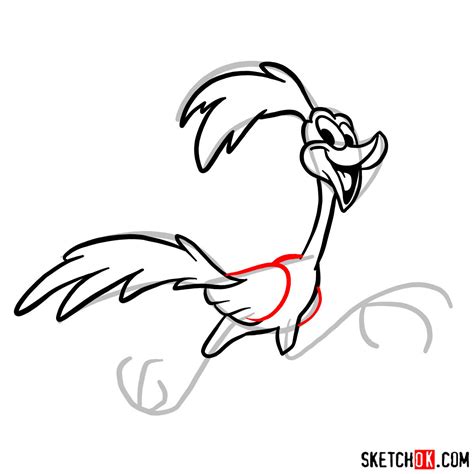 How To Draw The Road Runner From Looney Tunes Step By Step