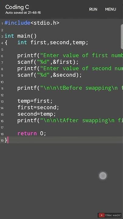 Swap Method In C Programming Fun With Coding Swapping C