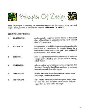 Principles Of Design Lesson By Sunny Side Up Resources TpT