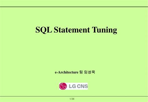 Ppt Sql Statement Tuning Powerpoint Presentation Free Download Id