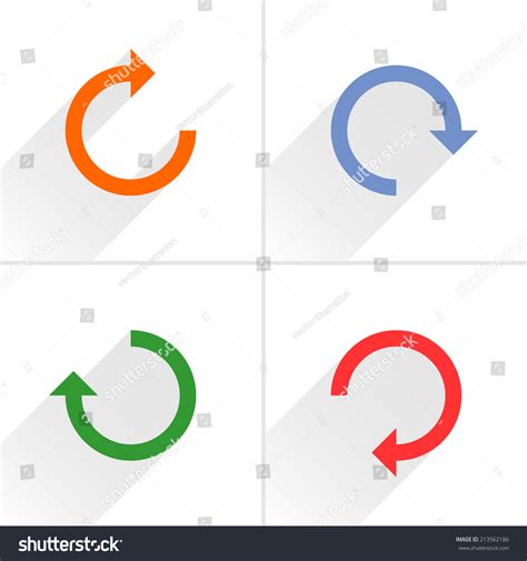 4 arrow icon refresh rotation reset stock vector royalty free 213562186 shutterstock