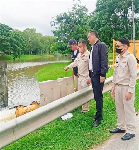 โครงการชลประทานขอนแก่นลงพื้นที่ตรวจติดตามแก้ไขปัญหาน้ำท่วมขัง