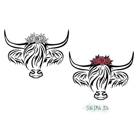 Updated Sassy Highland Cow Svg Png  Bundle Etsy