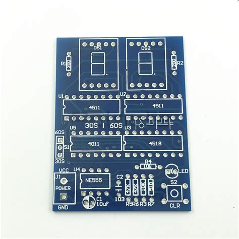 30 60秒计数器 30 60s定时器简易秒表数字电子技术实训套件diy虎窝淘