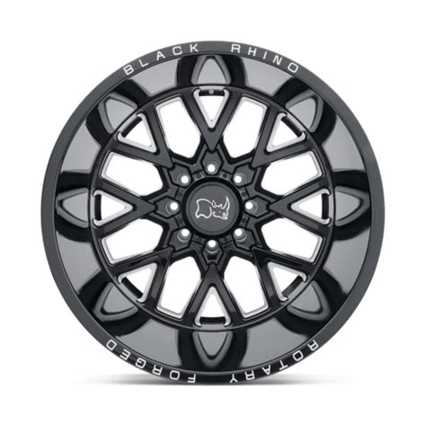 Black Rhino Grimlock 22x14 76mm Gloss Black And Milled Tfs Wheels