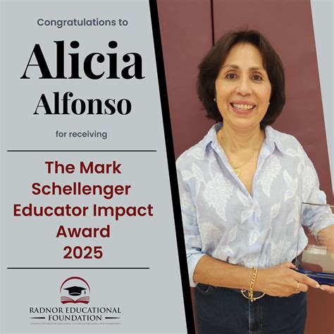 Radnor Twp School District Res 3rd Grade Teacher Greg Moore Received