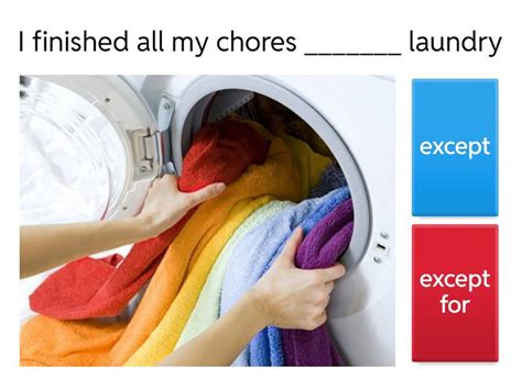 Except Vs Except For Cuestionario